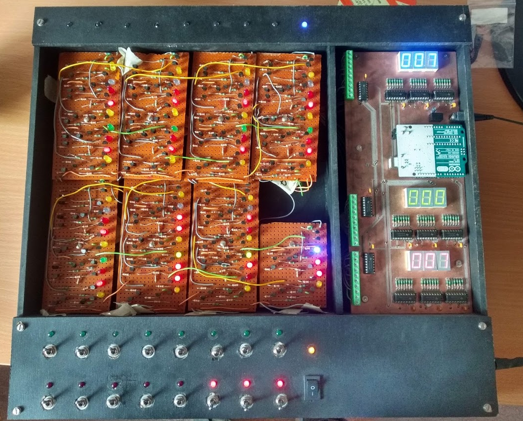 Interactive 8-bit Adder From Discrete Components | Stuart Poole